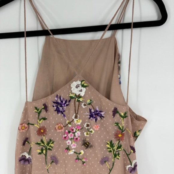 ASOS | Dresses | Asos Tall Floral Embroidered Dobby Mesh Cami Strap ...